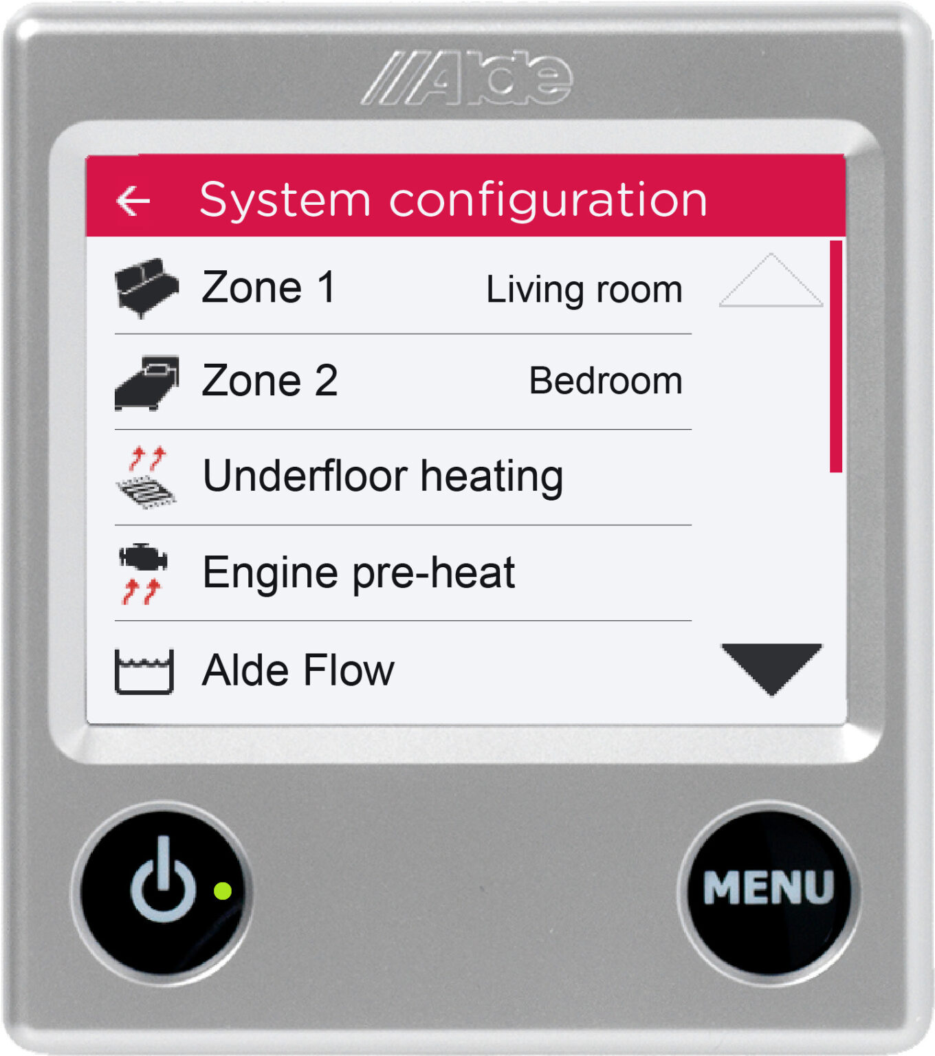 Individualise the room temperature with Alde 3020 PS - Alde