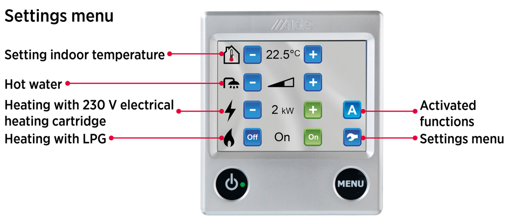 Alde Compact 3020 control panel - Alde